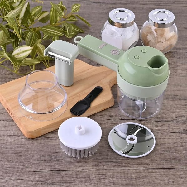 4-in-1 Handheld Rechargeable Food Chopper with USB Cable (Battery - On ...