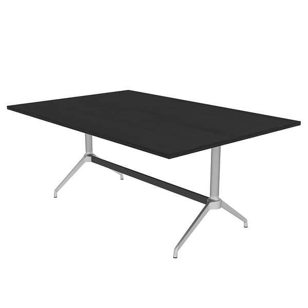 6x4 Rectangular Conference Room Table With Trestle Base And Power Unit ...