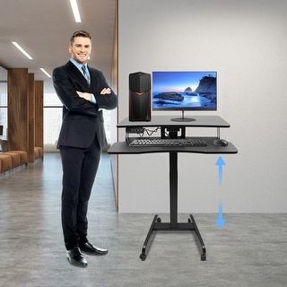 Electric Height Adjustable Podium Desk Rolling Electric Podium Desk ...