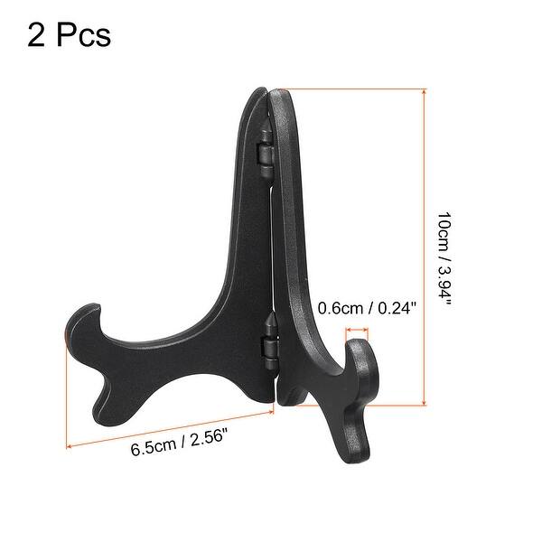 4 Inch Display Stand Holders Display Pictures PP Plastic Black Pack of ...