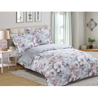 Violet Linen French Radisson Pastel Floral Pattern Bedding Duvet Cover ...