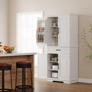 72in Kitchen Storage Pantry Cabinet for Dining Room,Adjustable Shelves ...