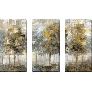 "Linen Trees" by Nan 3 Piece Set on Canvas - Bed Bath & Beyond - 36620568