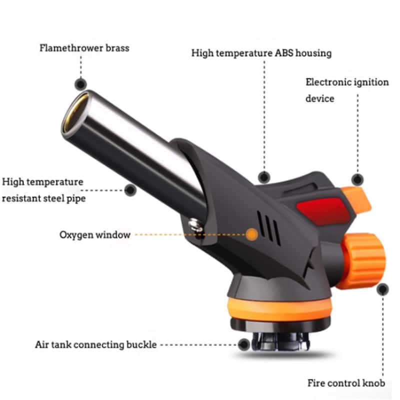 Kitchen Butane Torch Lighter Chef Cooking Adjustable Flame Bbq Picnic ...