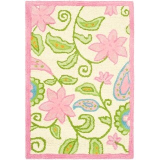 SAFAVIEH Handmade Children's Patchworks Pink New Zealand Wool Rug - On ...