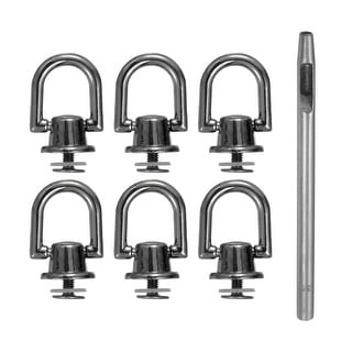 D-Ring Metal Studs Button with Leather Hole Punch for Leather Craft - 6 ...