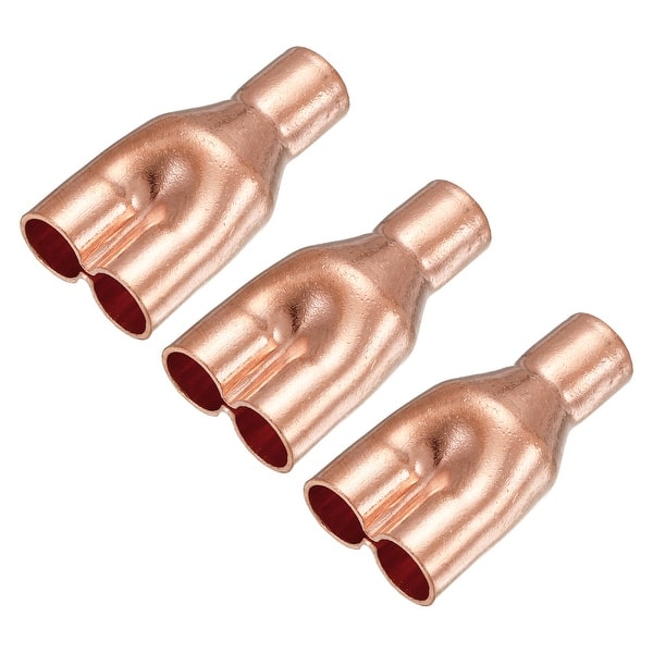 3pc Tee Y Type Copper Fitting Welding Joint Split Union Intersection 3/ ...