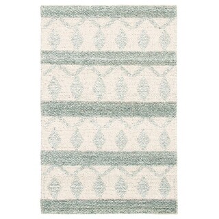 ECARPETGALLERY Braid weave Sienna Light Blue Wool Rug - 4'11 x 7'10 ...