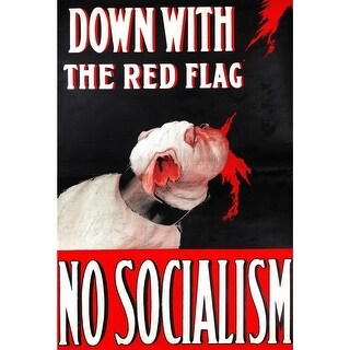 Down With The Red Flag No Socialism Liberal Unionist Poster Depicting ...