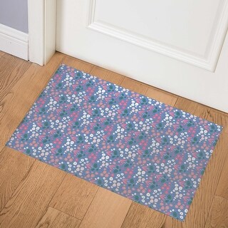 BOHO FIELD BLUE Indoor Floor Mat By Kavka Designs - Bed Bath & Beyond ...