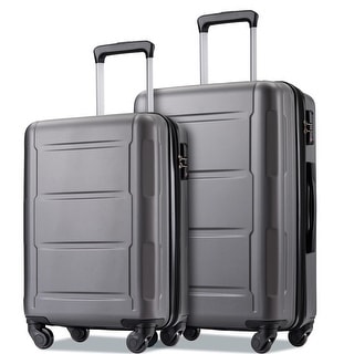 2 Piece Spinner Luggage Sets Expandable ABS Hard Case Suitcase ...