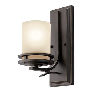 Traditional wall lighting Old Bronze wall light fixture Glass wall ...