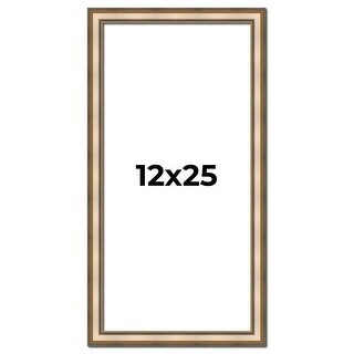 12x25 Frame Gold Solid Wood Shadow Box Width 1.5 Inches | Interior ...