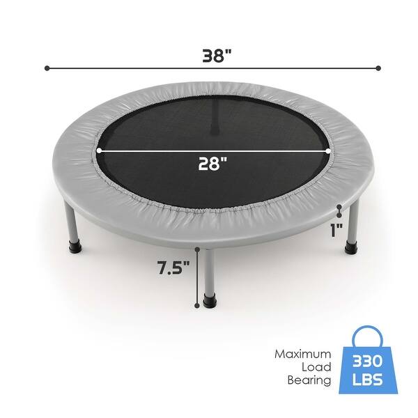 Goplus 38'' Mini Folding Trampoline Portable Recreational Fitness - See ...
