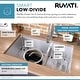 Ruvati 33-inch Low-Divide Undermount Tight Radius 60/40 Double Bowl 16 ...