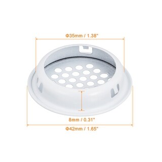 35mm Circular Soffit Vent, 40pcs Stainless Steel Circular Air Vents ...