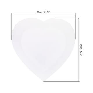 Painting Canvas Panels, 4 Pack 12x12 Inch Heart Shape Blank Art Board ...