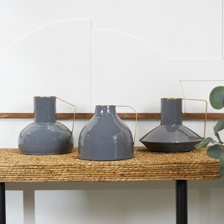 CosmoLiving by Cosmopolitan Metal Enameled Abstract Vase with Varying ...