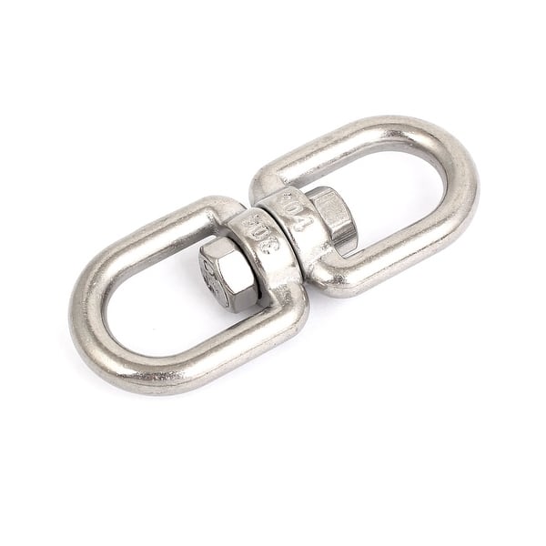 Unique Bargains 8mm Thickness 304 Stainless Steel Double Eye Swivel ...