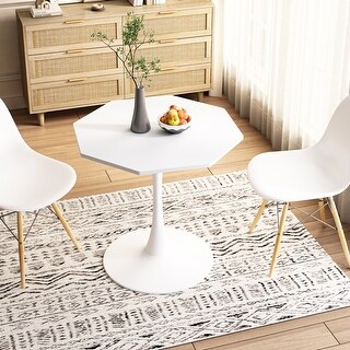 Octagonal Kitchen Dining Table with Metal Legs,Coffee Table - Bed Bath ...