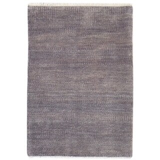 One of a Kind Hand-Knotted Modern 2' x 3' Trellis Wool Brown Rug - 2' x ...