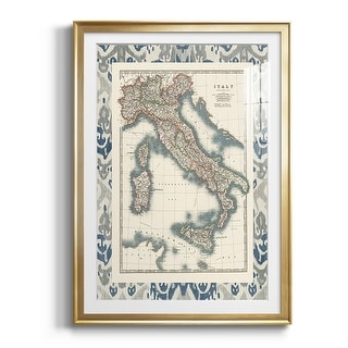 Bordered Map of Italy Premium Framed Print - Ready to Hang - Bed Bath ...