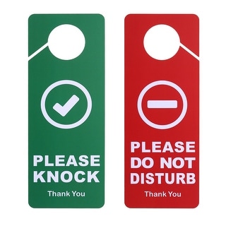 Do Not Disturb Door Hanger Sign, Please Knock Door Sign, Red Green ...