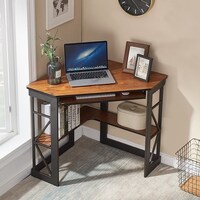 VECELO Triangle Corner Desk, Office/Computer/Writing Desk for Student ...