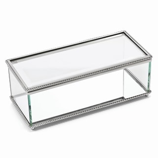 Curata Nickel-Plated Hinged Rectangular Glass Box - Bed Bath & Beyond ...