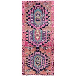 Shahbanu Rugs Flamingo Pink Vintage Northwest Persian Abrash Clean Hand ...