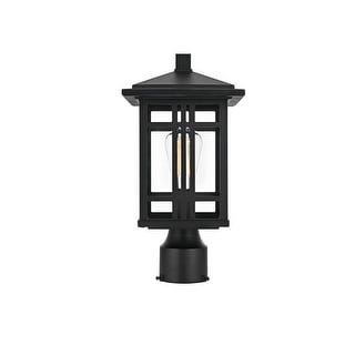 Jasper 15 inch Outdoor Post light in Black - 15" - Bed Bath & Beyond ...
