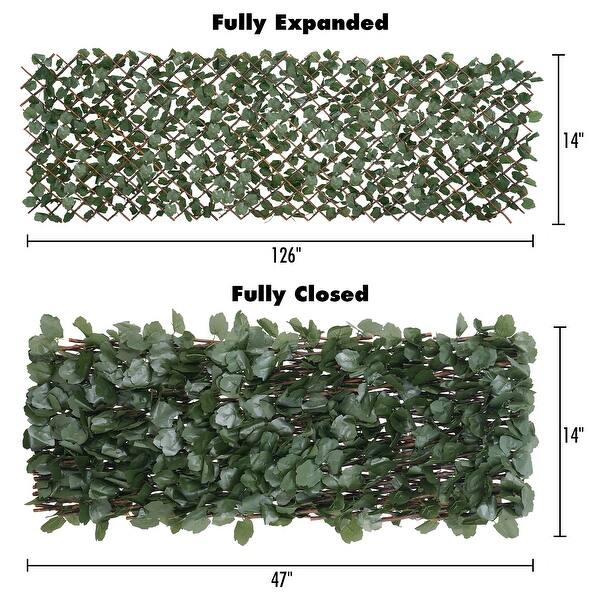 Kerrogee Expandable Faux Maple Leaf Ivy Privacy Lattice Screen Fencing ...
