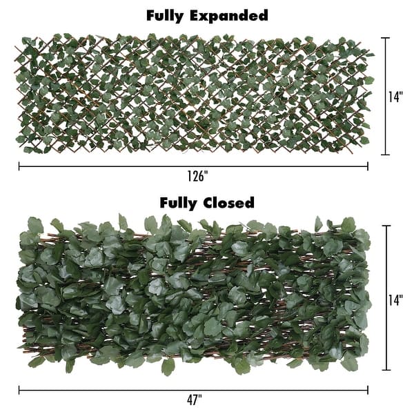 Side Expandable Faux Artificial Ivy Fencing Willow Fence with Fake ...