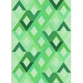Ahgly Company Machine Washable Transitional Jade Green Area Rugs - Bed ...