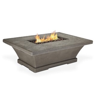 Real Flame 11704LP-TGLG Monaco Low Height Rectangle Fire Table in ...