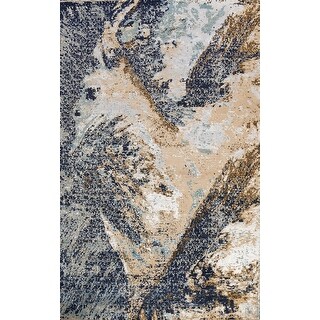 Abstract Vegetable Dye Oriental Area Rug Wool/ Silk Hand-knotted - 6'1 ...