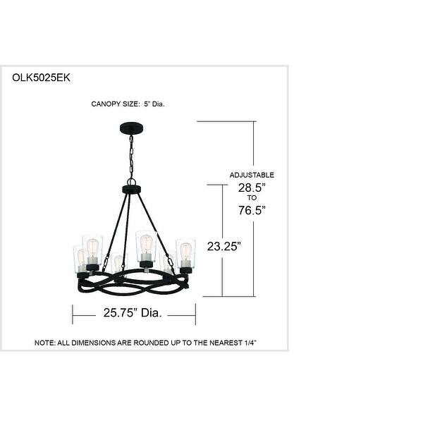 Overlook 6-Light Earth Black Chandelier - Earth Black - Bed Bath ...
