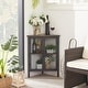 Industrial 3-Tier Triangle Corner End Table Multi-Functional Storage ...