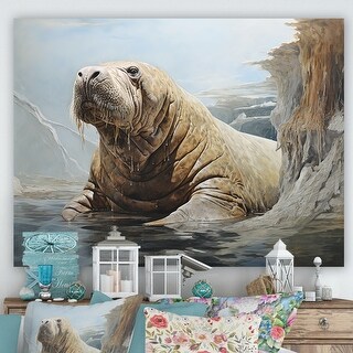 Designart "Lazy Walrus Habitat I" Walruswall Art - Bed Bath & Beyond ...