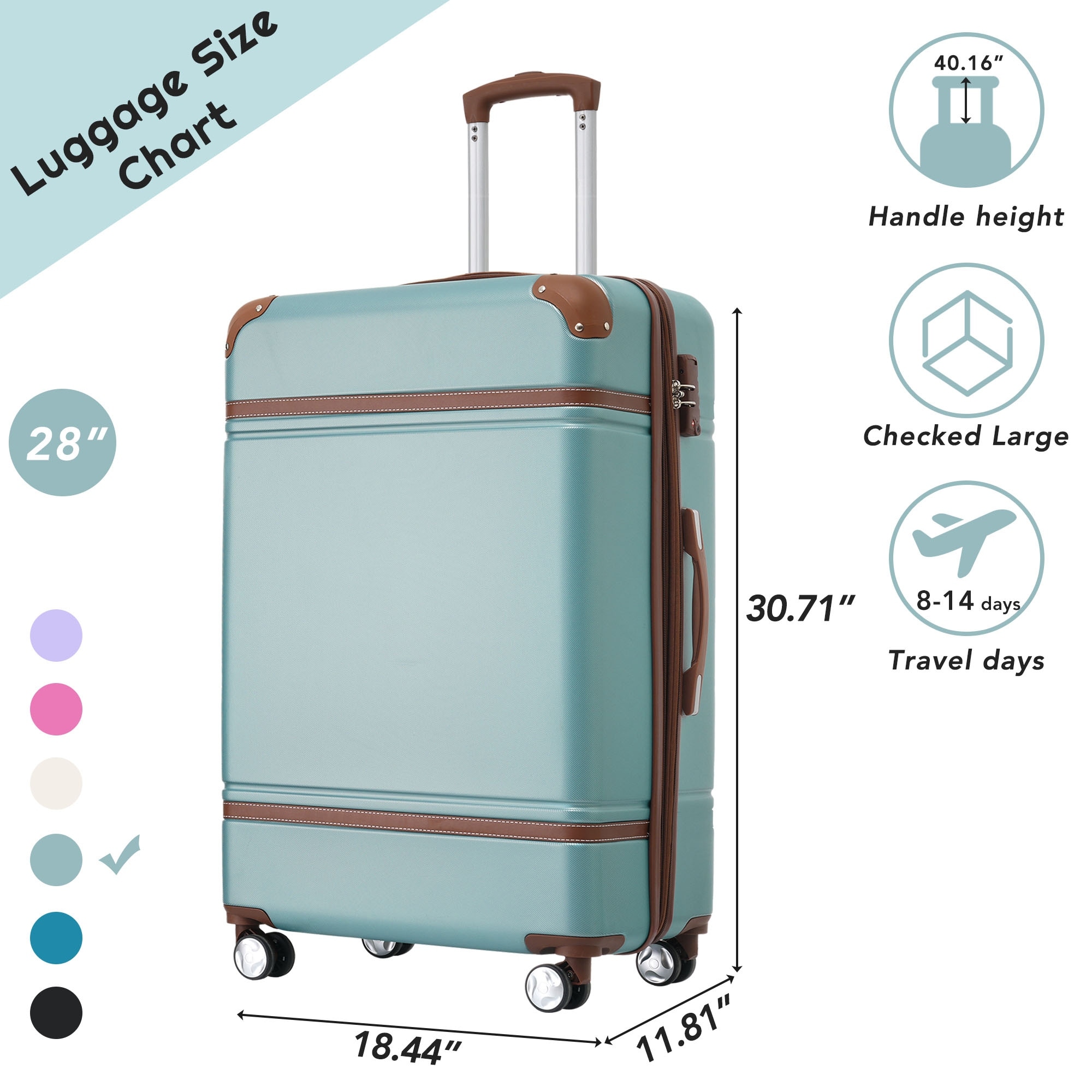 Hardside Expandable Luggage with Spinner Wheels, Carry-On 24-Inch - Bed ...