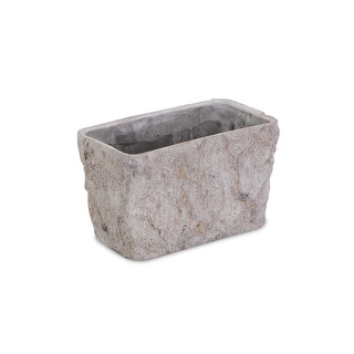 Gray Cement Rectangular Planter - Bed Bath & Beyond - 36354987