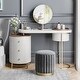Modern Makeup Vanity Table With LED Lighted Mirror,Dressing Table with ...