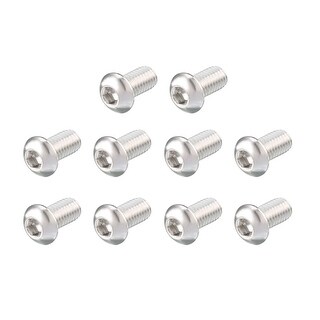 20 Pcs M6 x 12mm Thread Stainless Steel Hex Socket Button Head Screws ...