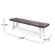 Cameron Outdoor Acacia Wood Dining Bench with Metal Finish Frame, Brown ...