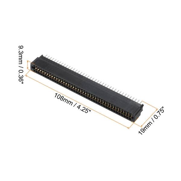 Card Edge Connector Black Socket Right Angle 80 Pin 2.54mm Pitch - Bed ...