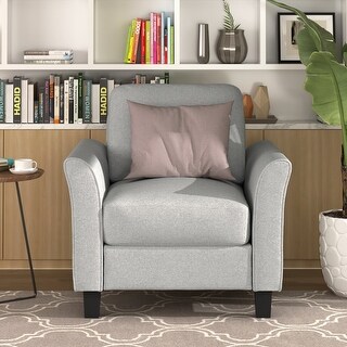 Single Fabric Sofa Chair - Hardwood Frame with Track Arms & Soft ...