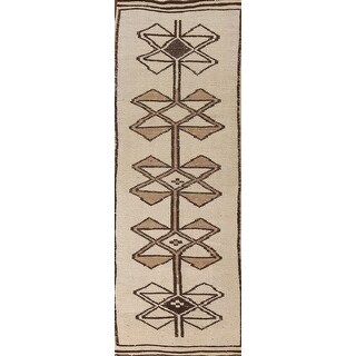 Geometric Anatolian Natural Dye Runner Rug Hand-knotted Wool Carpet - 3 ...