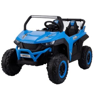 Deep Blue 24V Kids UTV, 2 Seater, Easy-Drag System, Remote Control ...