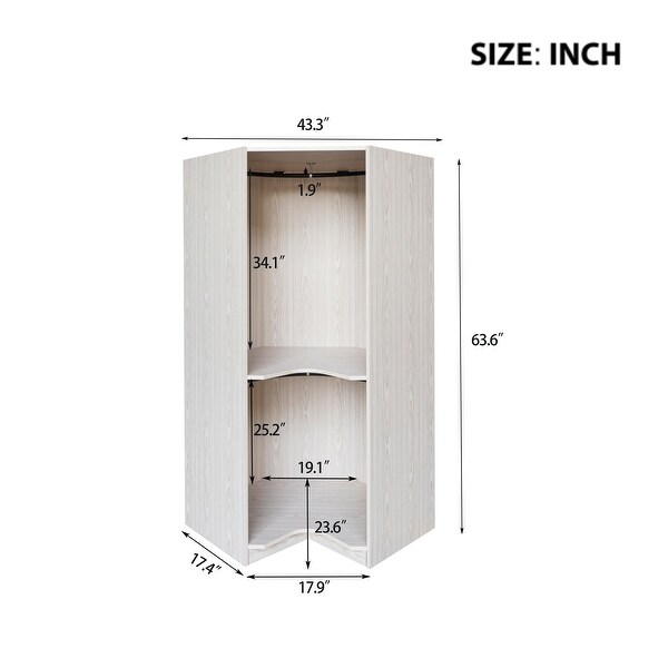 Polygon Corner Armoire Wardrobe Storage Cloest Cabinet Organizer Space Saving Design On Sale Bed Bath Beyond 41124266