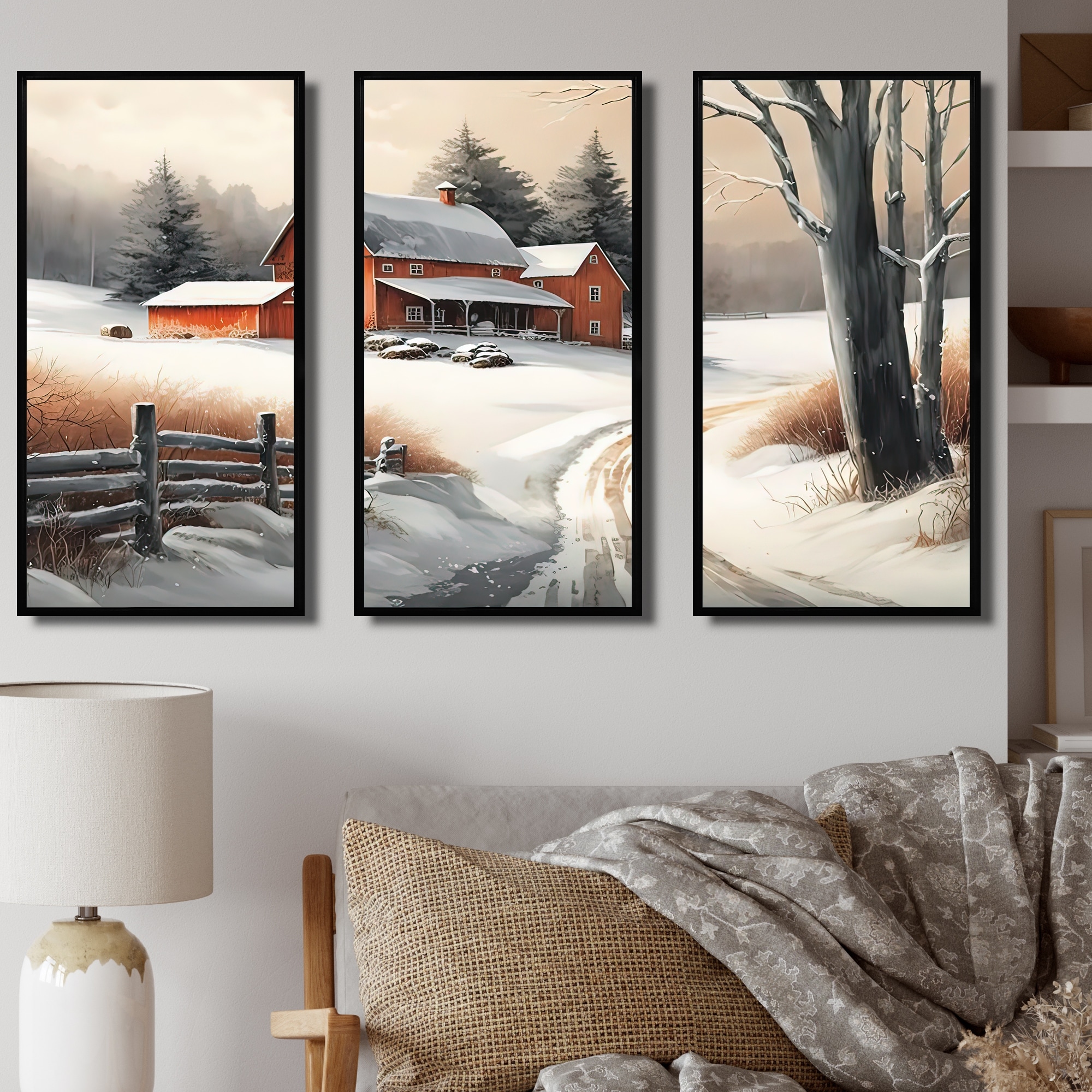 Farmhouse, Winter Canvas Art - Bed Bath & Beyond